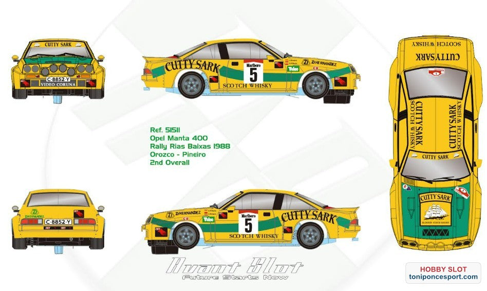 Opel Manta Cutty Shark. – Hobby Slot Toñi Ponce Sport