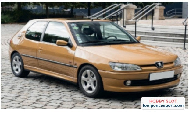 Peugeot 306 S16 1997 Blase Yellow. – Hobby Slot Toñi Ponce Sport